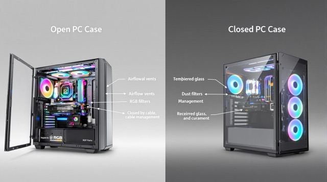 Open vs Closed PC Cases (Best Use Cases Explained)